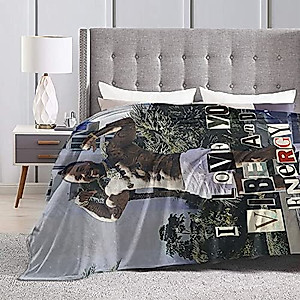 Blanket Flannel Fleece Plush Throw Blanket All Seasons Lightweight Air Conditioner Fuzzy Blanket for Living Room/Bedroom/Sofa/Chair 50"x40"