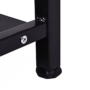 ADTEST , Gaming Table with Movable Keyboard Tray& CPU Holder, Workstation Made of P2 Environmental Material, Black