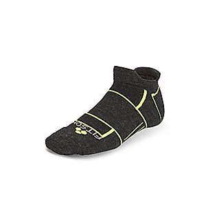 Fitsok ISW No-Show Technical Socks (3-Pack), Charcoal, Large