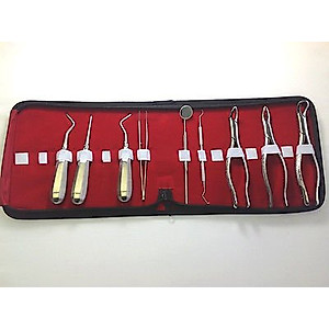 SURGICAL ONLINE Unmatched Precision with 9 Pc Basic Dental Surgi Extraction Set - Durable Stainless Steel, User Friendly Design, Complimentary Travel Case, Safety Certified, Ergonomic Instruments.