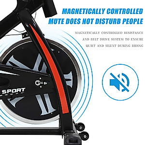 Cycling Bike Exercise Bike Indoor cycling bike Bicycle Cardio Fitness Cycle Trainer Heart Pulse w/LED Display Exercise Bikes Stationary Indoor (Black)