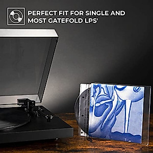 Big Fudge 100x Vinyl Record Outer Sleeves 7 inch | Durable & Wrinkle-Free | Crystal Clear & Made from High-Density Polypropylene | Best Vinyl Covers for LPs & Singles | 3 mil Thick, 7.42" x 7.42
