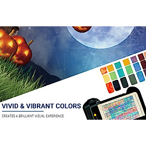 Allenjoy 5x7ft Vinyl Night Halloween Themed Backdrop for Photography Fall Pumpkin Green Grass Children Newborn Portrait Background Party Birthday Banner Baby Shower Decorations Decor Photo Booth