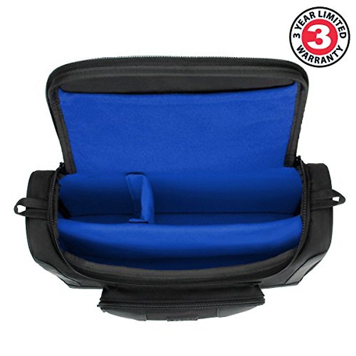 USA GEAR Mini Projector Case S7 Pro Portable Projector Bag Carrying Case with Accessory Storage - Compatible with Small LED Projectors from Vankyo, DR. J, AuKing, PVO, DBPOWER, CiBest (Blue)