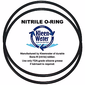 KleenWater 2 Filter Drinking Water Set Compatible With GE FXSLC, Includes 2 Replacement O-Rings