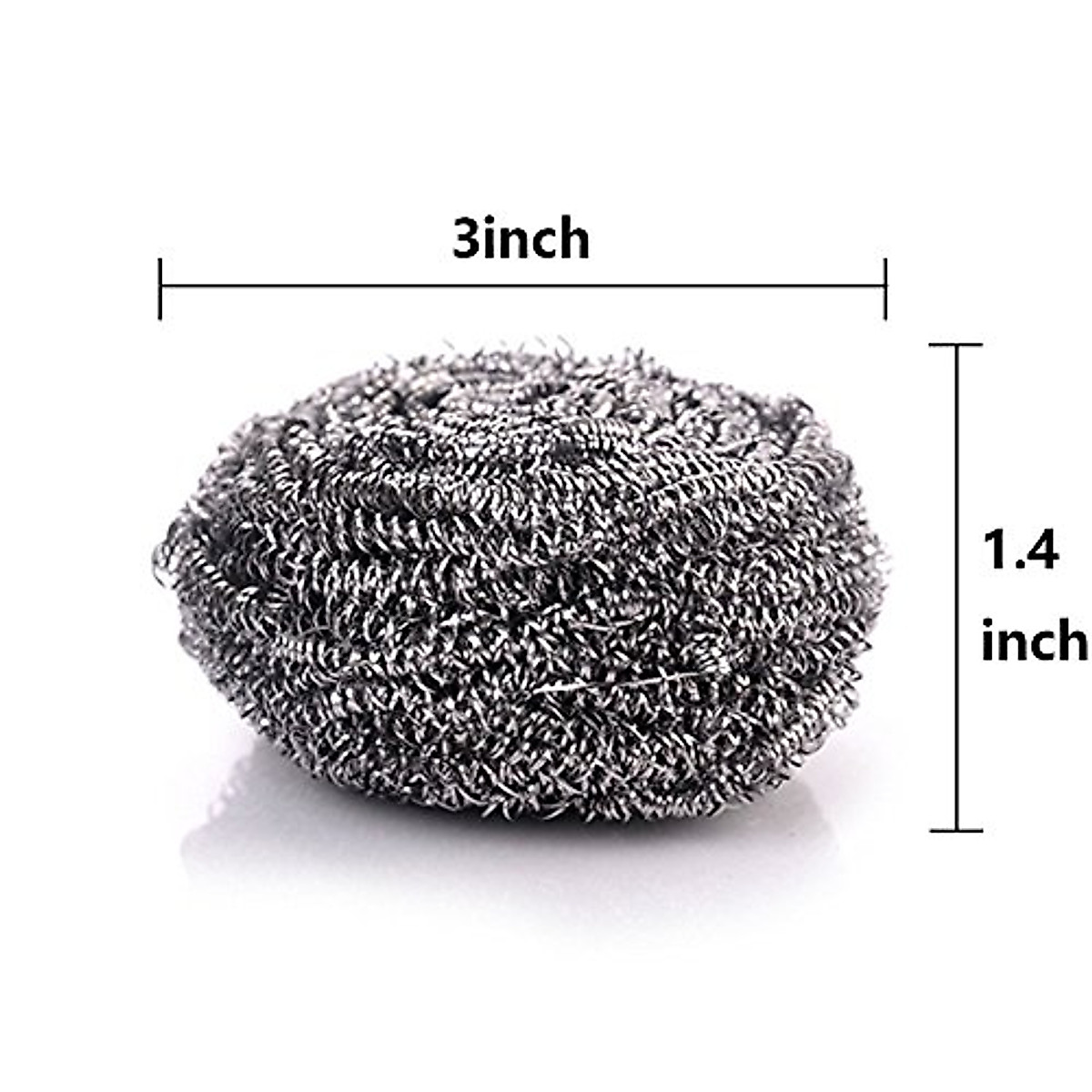 12 Pcs Stainless Steel Wool Scrubber, Steel Wool Soap Pads, Steel Wool Scrubber forKitchens, Bathroom Cleaning Dishes Pans Pots Ovens Grills