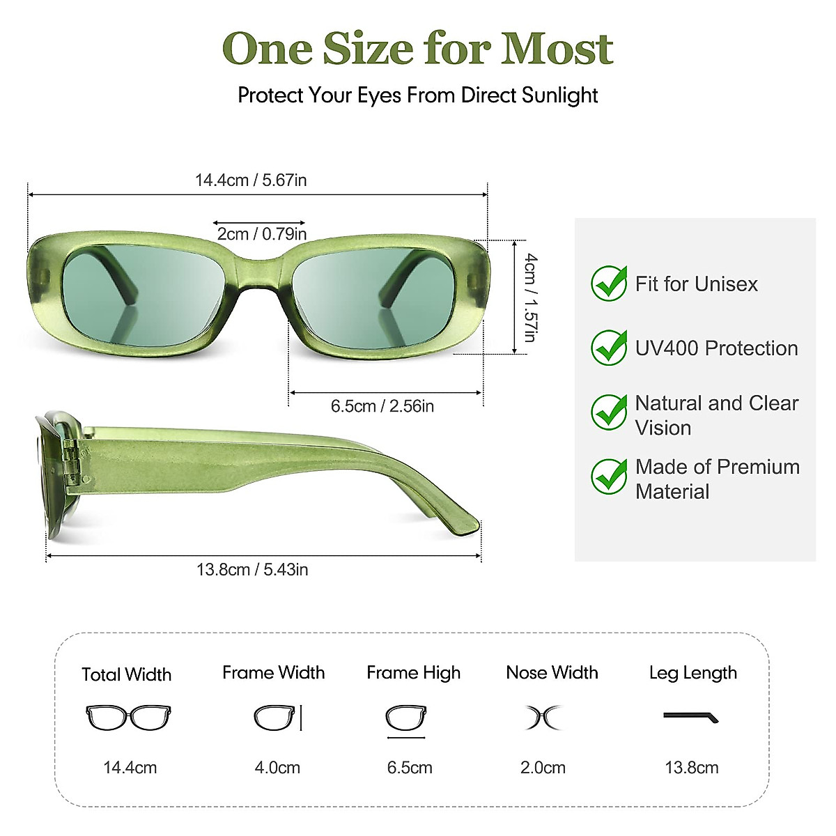 20 Pairs Small Retro Rectangle Sunglasses 90's Driving Glasses Vintage Narrow Square Sunglasses Unisex Frame Glasses for Women Men Teens