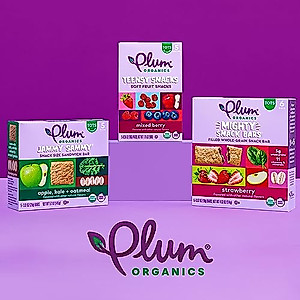 Plum Organics | Mighty Nut Butter Snack Bars | Organic Toddler & Kids Snacks | Almond Butter | 0.67 Ounce Bar (40 Total)