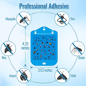 Qualirey 25 Pack Fly Trap Refill Cartridges Compatible with Raid Essentials Flying Insect Light Trap, Light Trap Refills Strong Glue Card for Fly Insect Bug Mosquito Gnat Trap Indoors
