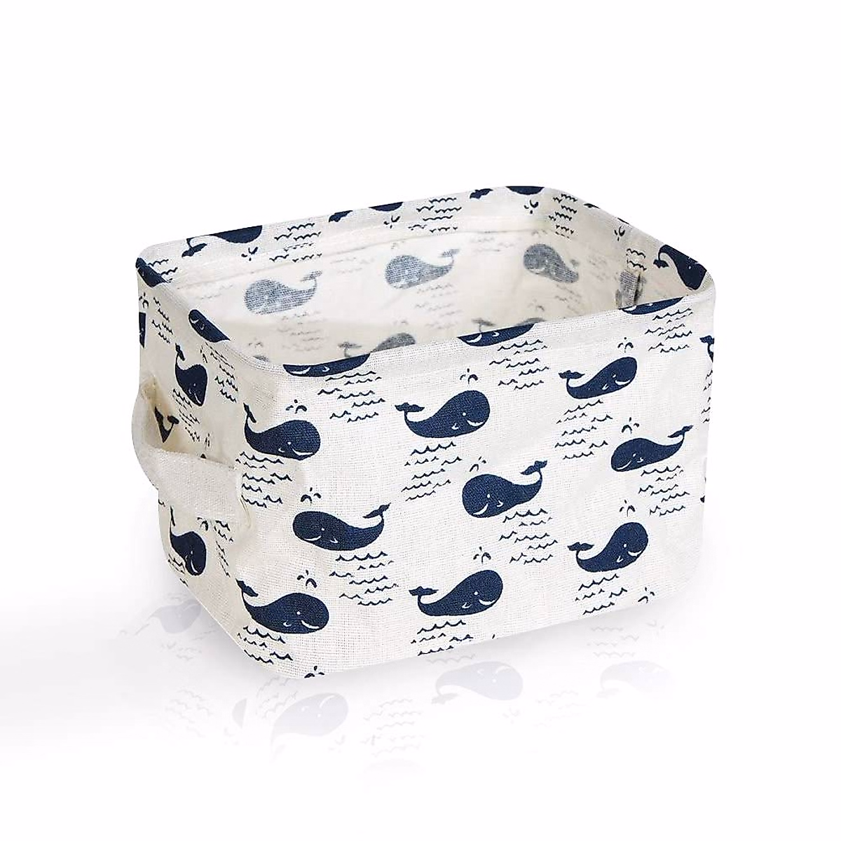 CALISTOUS 1PC Stationery Handicraft Storage Basket Linen Desk Storage Box Whale