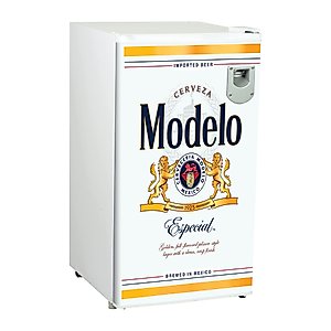 Modelo 3.2 cu ft (90L) refrigerator Compact Fridge with Bottle Opener White Space Saving Flat Back Design Reversible Door Adjustable Temperature Control Tempered Glass Shelves Office home bar Room RV