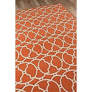 Momeni Rugs , Baja Collection Contemporary Indoor & Outdoor Area Rug, Easy to Clean, UV protected & Fade Resistant, 2'3" x 4'6", Orange