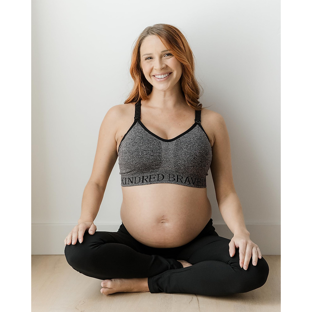 Kindred Bravely Louisa Ultra High Waist Over The Bump Maternity Leggings with Pockets (Black with Pockets, X-Large)