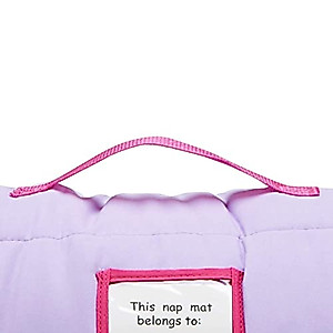 Funhouse Unicorn Kids Nap-Mat Set – Includes Pillow and Fleece Blanket – Great for Girls Napping during Daycare or Preschool - Fits Toddlers, Pink