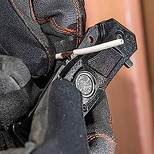 Klein Tools 44228 Electrician's Pocket Knife with Stainless Steel Blade, Perfect for Splitting Cable, Stripping Wire and Everyday Tasks, Black