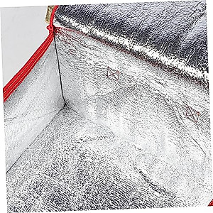 SOLUSTRE Nonwoven Fabric -insulation Bag Pizza Tote Bag with Zipper Insulated Shopping Bags Plastic Drinkware Shopping Tote Plastic Totes Insulated Food Carrying Bag Grocery Bags Fold