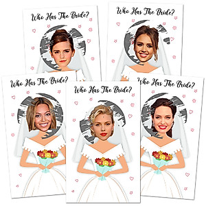 Bridal Shower Games - Scratch Off Card Game for Door Prizes, Lottery, Ice Breaker - Scratch Off Bridal Shower Game - Funny Bachelorette Party Games - Decorations for Bridal Shower - 35 Cards(White)
