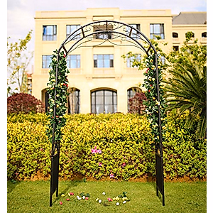 1. GO Steel Garden Arch, 7'2'' High x 3'11'' Wide, Garden Arbor for Various Climbing Plant, Outdoor Garden Lawn Backyard