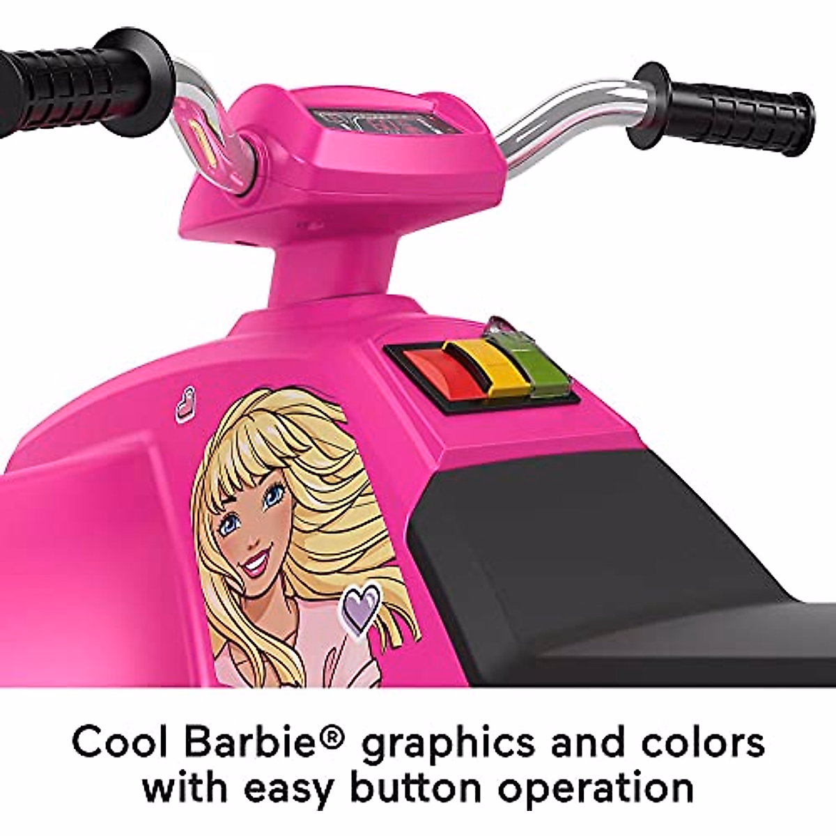 Power Wheels Power Wheels Barbie Pink Racing ATV, 12V battery-powered ride-on vehicle for preschool kids ages 3-7 years (Amazon Exclusive)