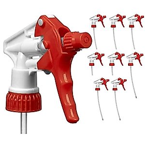 8 Pcs Spray Bottle Nozzles- Chemical Resistant Industrial Spray Bottle Nozzle Replacement Head- Leak Proof, Low Fatigue, Wide Usage, Heavy Duty Trigger Spray Nozzle for Bottles 16Oz, 24Oz & 32Oz