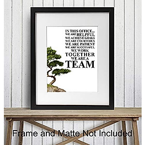 Team Office Wall Art Decor- Unique Motivational Gift for Boss, Manager - UNFRAMED Photo 8X10 - Inspirational Teamwork Quote Print
