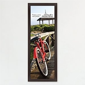MCS Museum Poster Frame 13.5x40 Espresso Woodgrain, Vertical & Horizontal Wall Hanging Large Picture Frame for Photos, Posters & Art Prints (1-Pack)