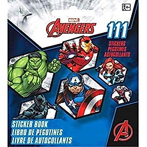 amscan Marvel Avengers Sticker Booklet, 5" x 4", Multicolor - 1 Pc.