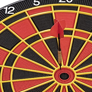 Arachnid Cricket Pro 450 Electronic Dartboard Features 31 Games with 178 Variations and Includes Two Sets of Soft Tip Darts , Black/Red, 19.00 x 1.00 x 19.00 inches