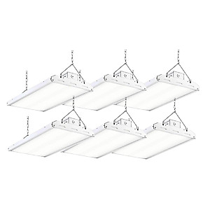 Light in Depot 2ft 110w Commercial LED Linear Bay Light 5000K (250w /400w MH Equal) Shop Light, AC 120-277v, Warehouse Aisle Area Light, Garage, 0-10V Dimming, UL/DLC Complied (110w, 6 Pack)
