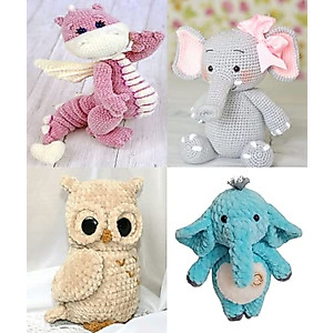 Troyarn Velvet Chenille Baby Blanket Yarn Amigurumi Yarn for Crocheting and Knitting Super Bulky 100 gr (132 yds) (10119 - Brown)