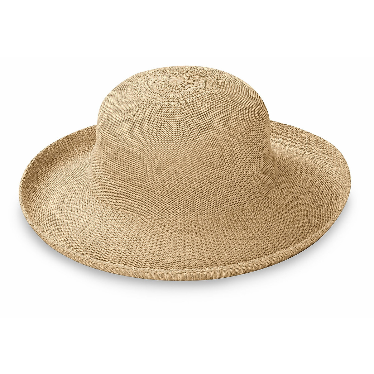 Wallaroo Hat Company Women’s Victoria Sun Hat – Packable Design and Adjustable Sizing for Medium Crown Sizes – Chic Style for Garden Parties, Beach Getaways and Outdoor Events (Tan)