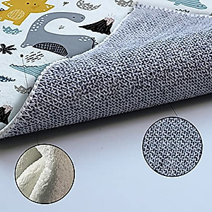 Dinosaur Area Rug 3'x5' for Kids Nursery Room Boys & Girls Room Cartoon Cute Art Rugs Soft Shag Rugs Non-Slip Entryway Carpet Non-Shedding Playing Mat for Living Room Bedroom Washable Rug