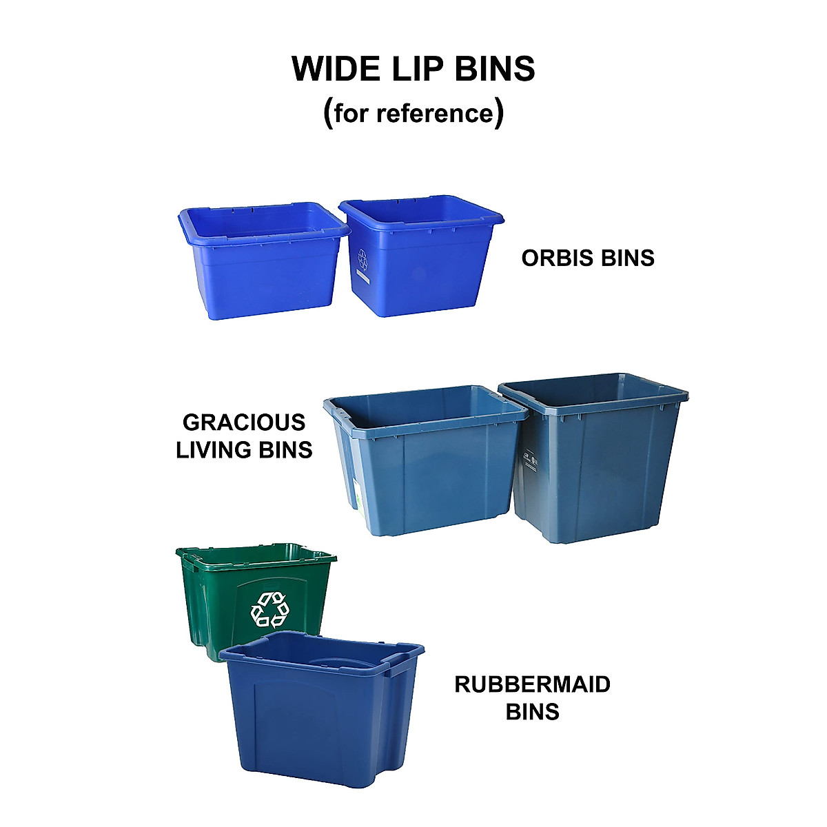 CAD Precision Inc. Recycle/Compost Bin Hanging Bracket, the EZ bin brac (for WIDE lip bins) - see details