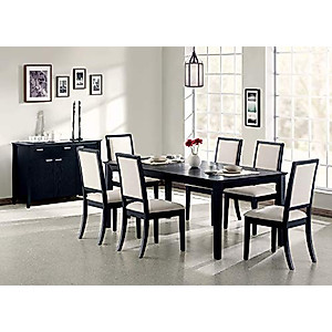 Coaster Home Furnishings Louise Upholstered Dining Side Chairs Black and Cream (Set of 2)