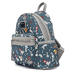 Loungefly Disney Dogs Mini-Backpack Handbag All Over Print Lady Tramp Dalmatians
