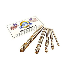 Drill Hog USA 5 Pc Left Handed Drill Bit Set Niobium Nb41