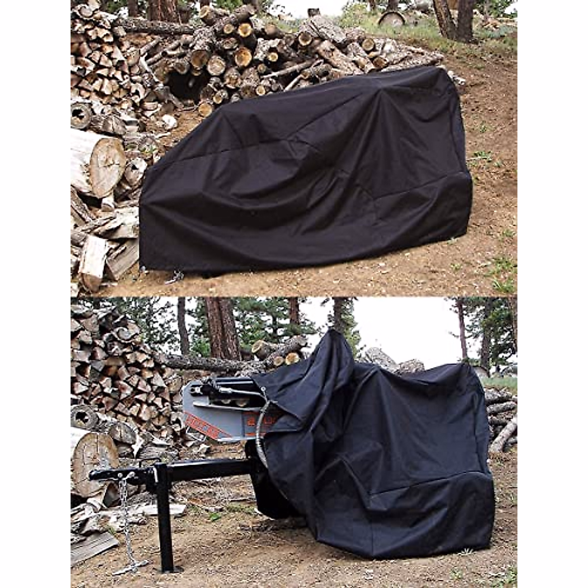 Skyour Log Splitter Cover Waterproof Heavy Duty 420D Oxford Fabric Gas Logging Separator Storage Rain Furniture Covers for 15-37-Ton Electric Wood Log Splitter Cover