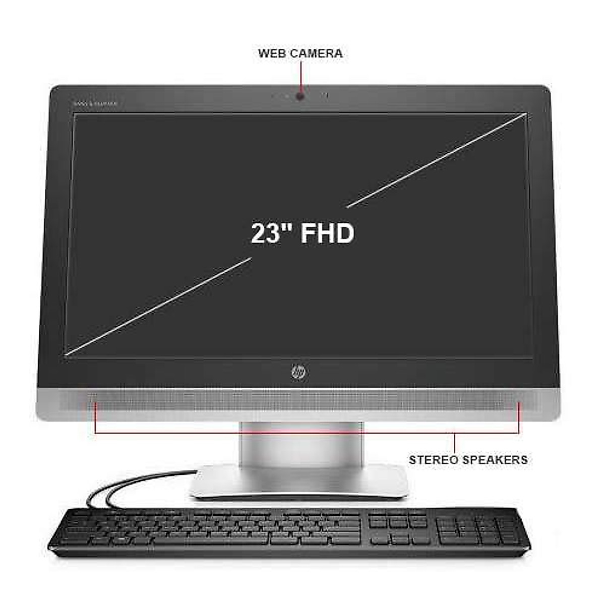 HP EliteOne 800 G2 23 FHD All in One PC - Intel Core i5-6500 3.2GHz 16GB 256GB SSD DVD Webcam WiFi Windows 10 Pro (Renewed)