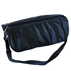 [Black Forest] Stylish Black Double Handle Leatherette Bag Handbag Purse