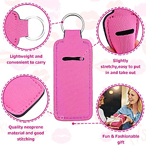 Tudomro 40 Pack Lipstick Keychain Holder with Clip Portable Lipstick Holder Keychain Colorful Lip Holder for Women (Multicolor Clips)