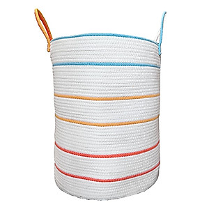 60L Laundry Baskets Hamper with Handles,Decorative Basket for Living room,Woven Storage Basket for Toys Bin,Pillows, Blankets,Clothes