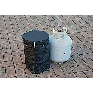 Destination Gear 5999 UV and Weather Resistant Propane Gas Tank Cover with Stable Tabletop Feature, Fits Standard 20 lb Tank Cylinder, Ventilated with Storage Pocket