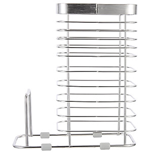 Hemoton Stainless Steel Knife and Cutting Board Stand, Knife Block Holder, Kitchen Knife Holder Storage Organizer, Kitchen Utensils Holder, Cutting Board Rack, Pot Pan Lid Holder for Counter, Cabinet