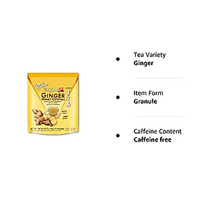 Prince of Peace Instant Ginger Honey Crystals, 30 Sachets – Instant Hot or Cold Beverage – Easy to Brew Ginger and Honey Crystals