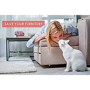 Ronton Cat Scratch Deterrent Tape - Anti Scratch Tape for Cats | 100% Transparent Clear Double Sided Training Tape | Pet & Kid Safe | Furniture, Couch, Door Protector (5 Sheet)