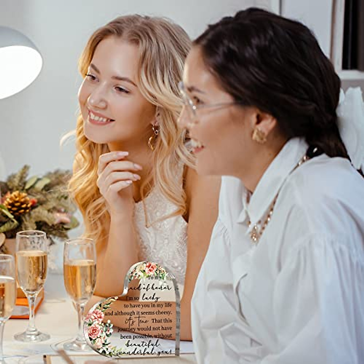 Maid of Honor Gifts Maid of Honor Gifts from the Bride Bridal Party Gifts Maid of Honor Proposal Gifts Bridesmaid Proposal Gifts Acrylic Heart Maid of Honor Wedding Keepsake