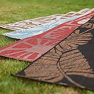 Gertmenian Reyn Spooner Kona Coast Fresco Hawaiian Tropical Rugs | Washable, Stain & UV Resistant Indoor Outdoor Area Rug | Teal Blue Ivory Cream, Royal Hanu Sea Turtle, 2x6 Runner, 46662