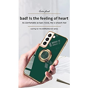 Deluxe Lightweight Back Ring Solid Color Phone Case Car Magnetic Stand Function for Samsung Galaxy A22 A32 A72 A82 A24 A34 A33 A52 A14 A54 A53 A13 5G 4G Soft Back Cover(Black,Samsung A24 5G/4G)