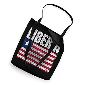 Distressed Liberia Flag Graphic for Men Women Liberian Tote Bag