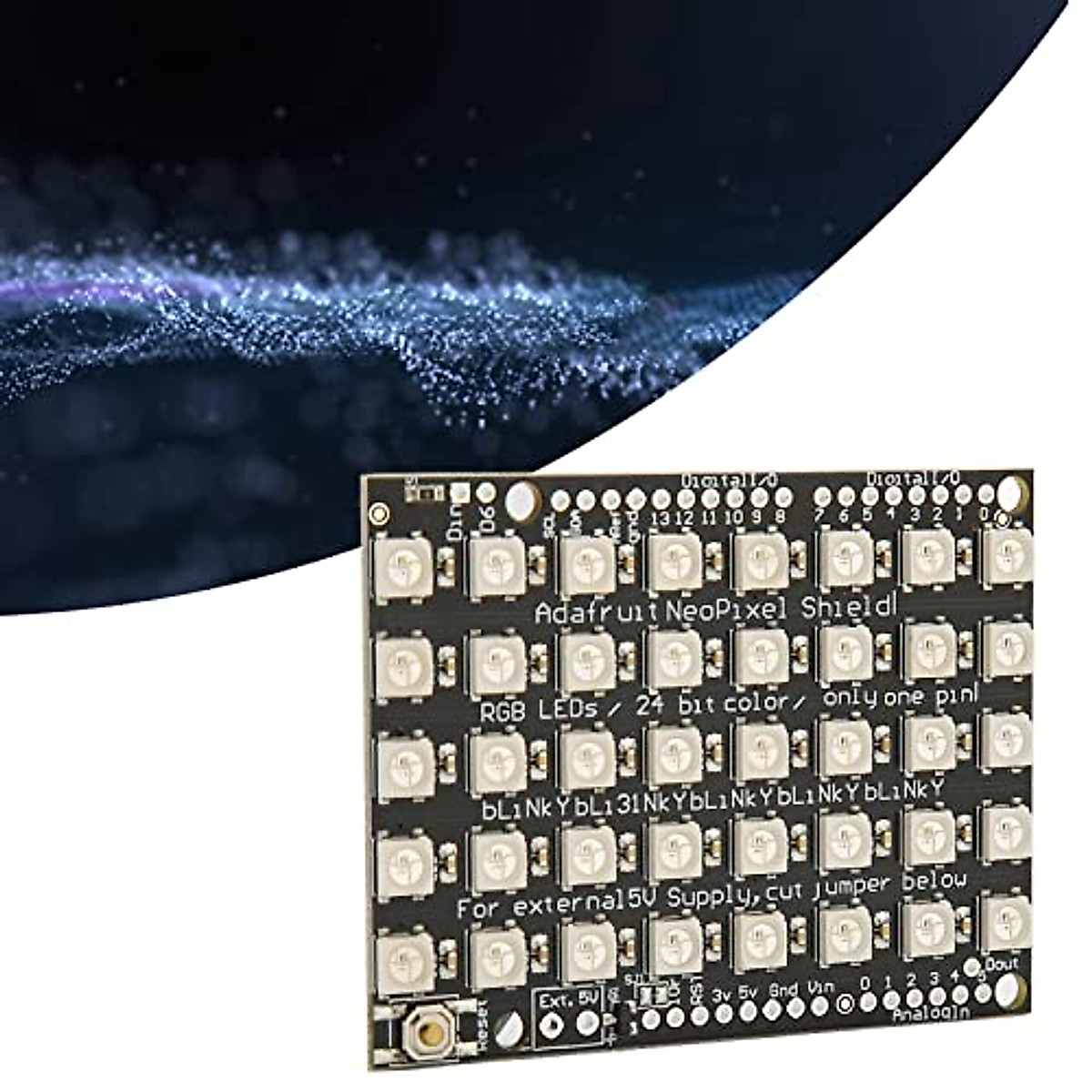 Color Light Development Board, PCB Material WS2812B 5050 RGB LED Integrated Driver Full Color 800Kbps Transmission Speed for Hotel